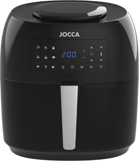 Jocca Airfryer 7.4L Glans Zwart 1800W