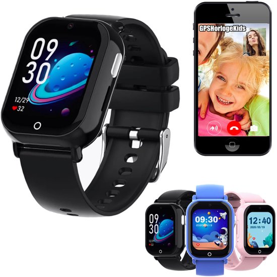 GPSHorlogeKids PAX Zwart Kinder Smartwatch 2025
