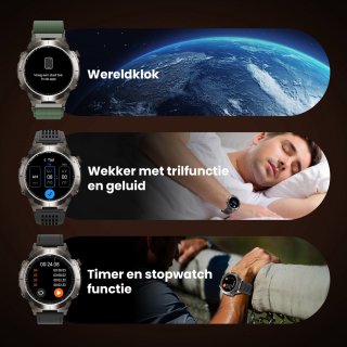 Maoo FORGE GPS Smartwatch Heren Gun Metal 1.43" AMOLED