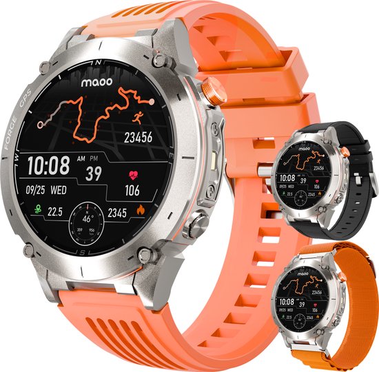 Maoo FORGE GPS Smartwatch Heren Steel Silver