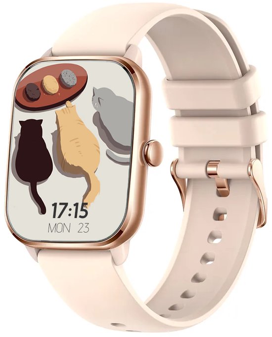 New Quint Smartwatch Rosé Goud 1.9" Touchscreen Dames