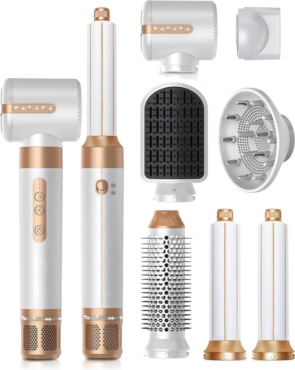 De 7 in 1 Air Styler Föhnborstel Set 1400W in één oogopslag