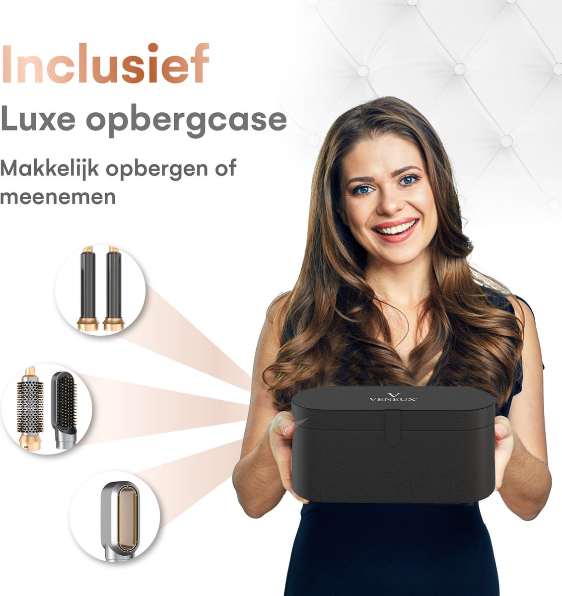 VENEUX Föhnborstel 5-in-1 Multistyler Grijs Goud Review